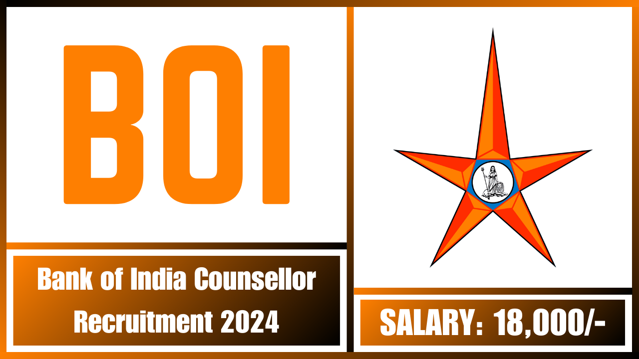 Bank Of India Counsellor Recruitment 2024: Vacancies, Eligibility ...